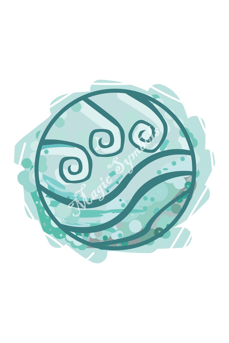 Fantasy Symbol, Water Nation Symbol Art, Nature Magic, Magic Elemental ...