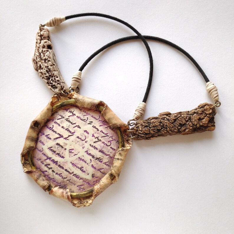 Witchtcraft Protection Necklace, Magic Manuscript Necklace With Witch's ...