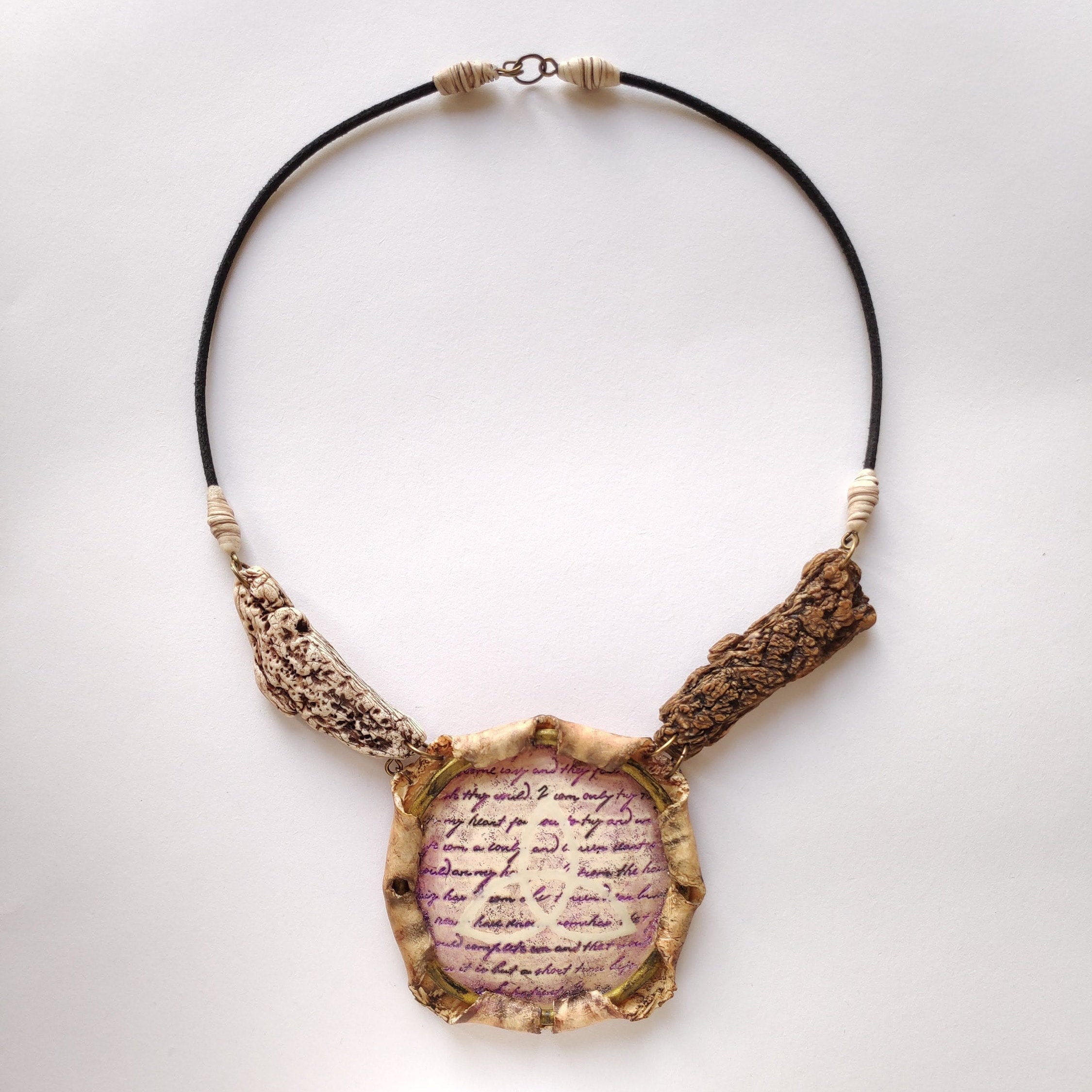 Witchtcraft Protection Necklace, Magic Manuscript Necklace With Witch's ...