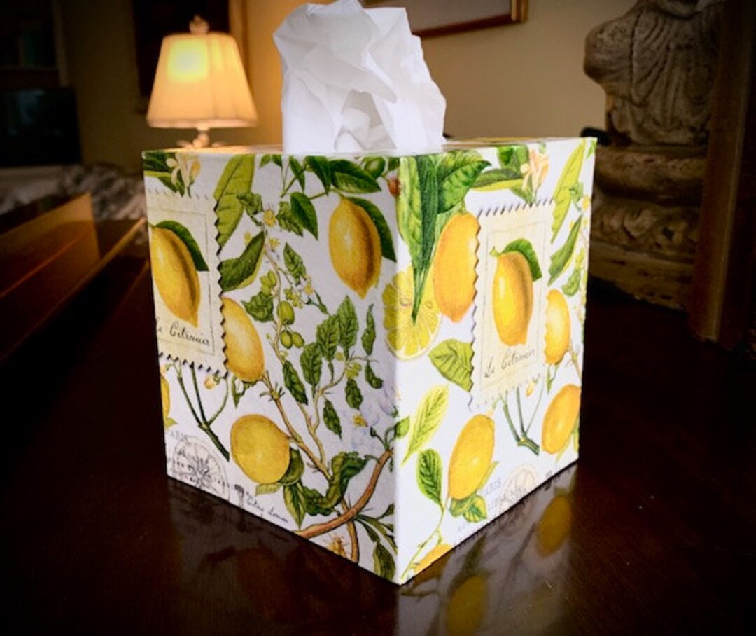 Lovely Lemon Tissue Box Cover - Etsy