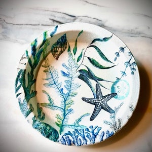 Decoupaged Sea Life Flower Pot: Beach House Nautical Decor - Etsy
