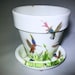 Charming Humming Bird Flower Pot and Saucer - Etsy