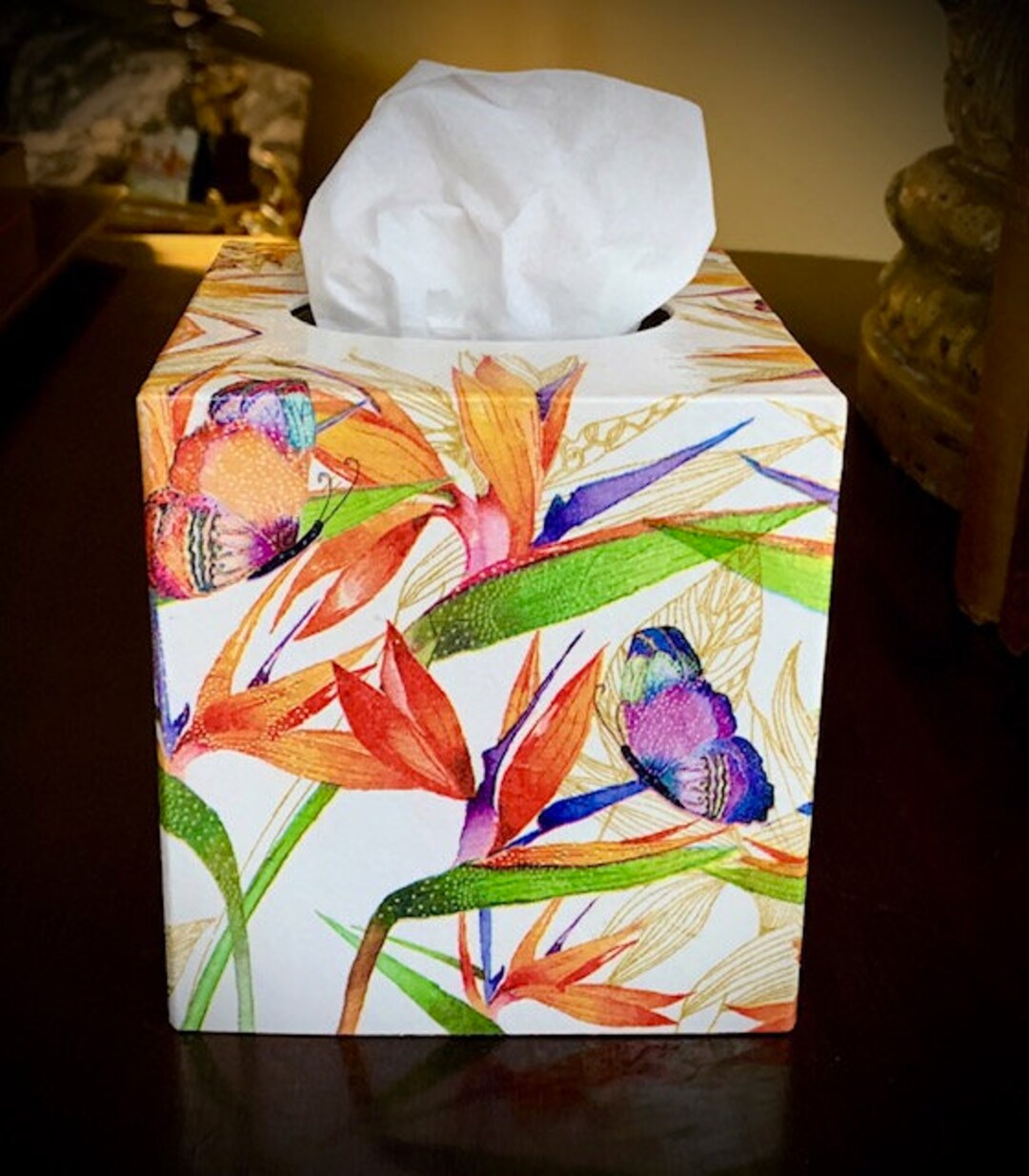 Beautiful Bird of Paradise Tissue Box Cover - Etsy