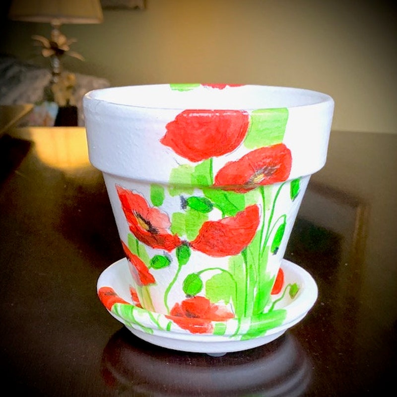 Decorated Pot - Etsy