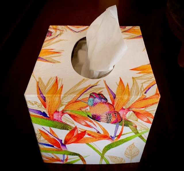 Beautiful Bird of Paradise Tissue Box Cover - Etsy