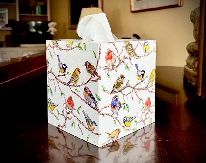 Spring Birds Tissue Box Cover – Songbird Garden Decor - Etsy