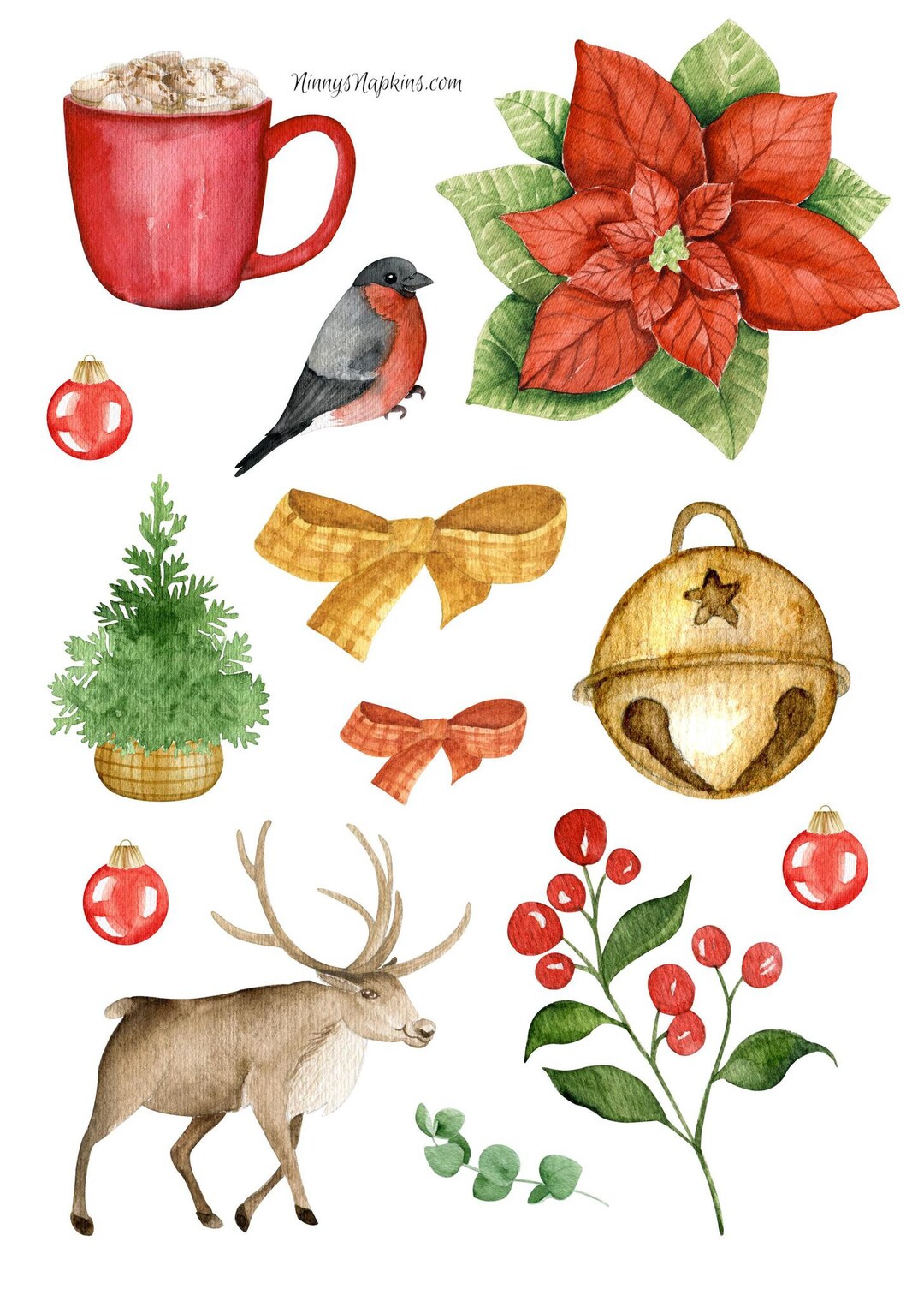 Ninny's Rice Paper A4 - Winter Elements - Etsy