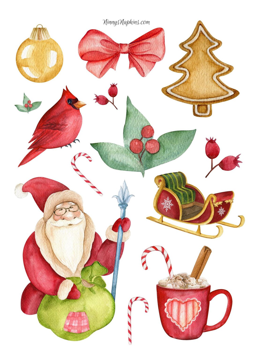 Ninny's Rice Paper A4 - Winter Elements II - Etsy