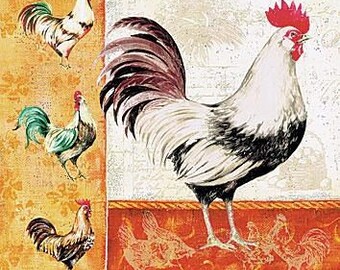 Rooster Napkins - Etsy