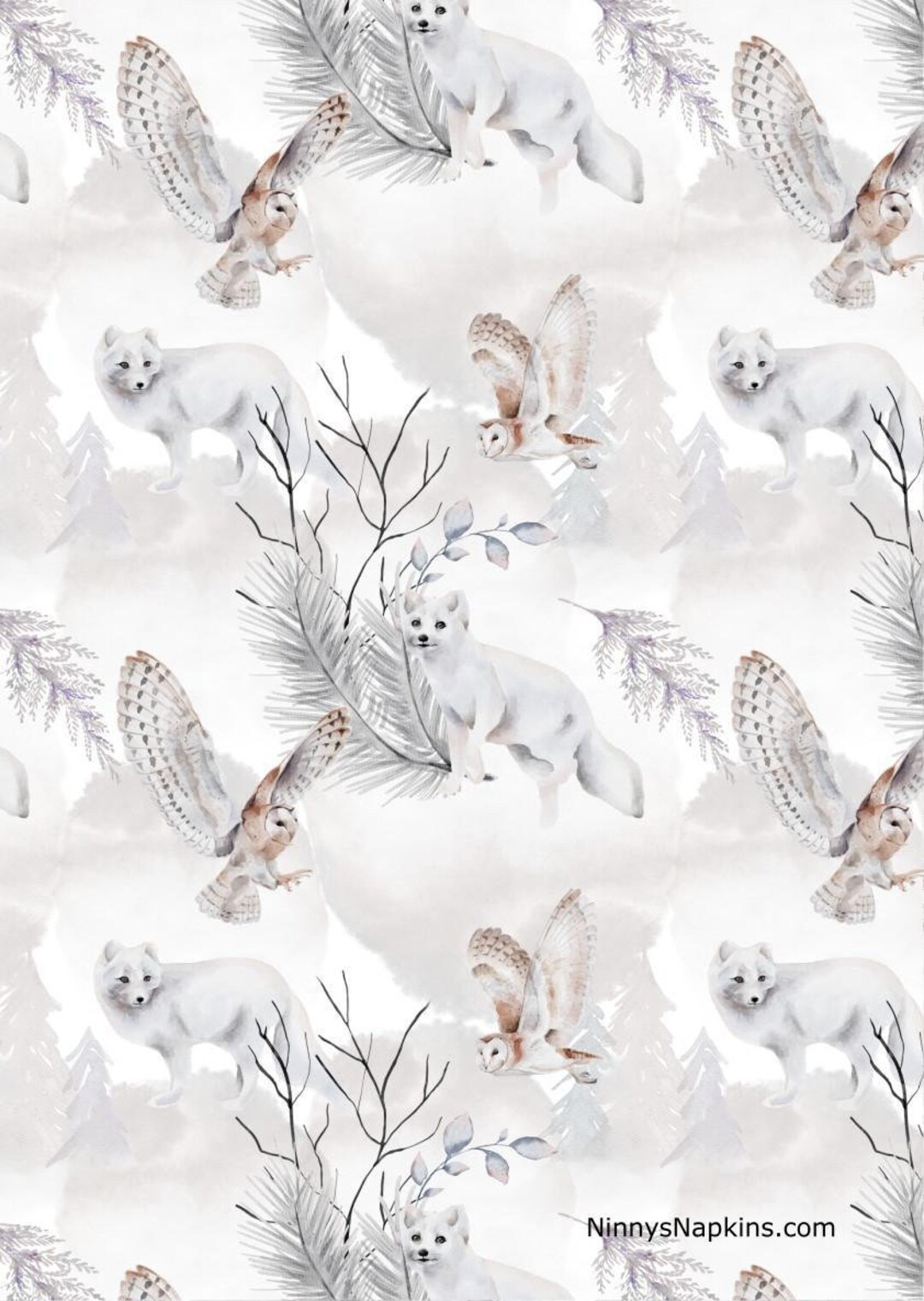 Ninny's Rice Paper A4 - Winter Fox - Etsy