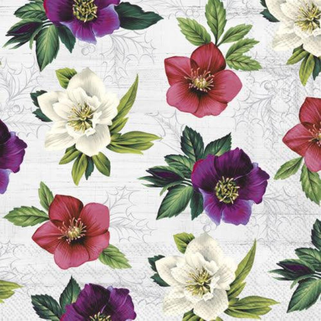 Decoupage Napkins 5" - Hella Grey - Etsy