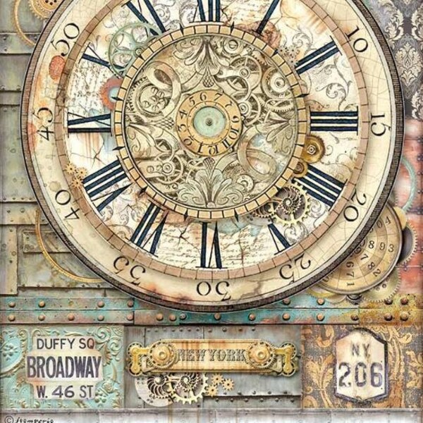 Decoupage Clock - Etsy
