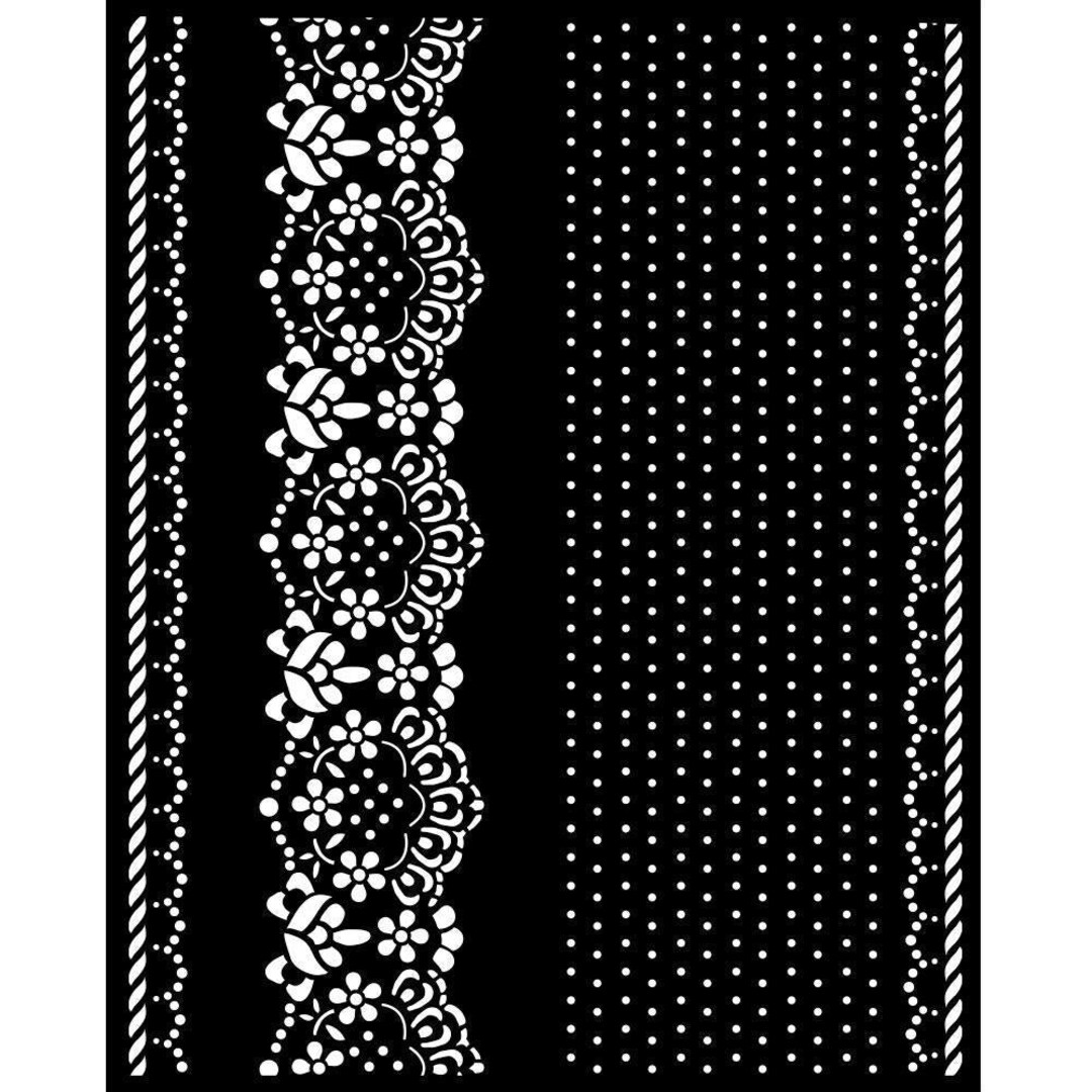 Stamperia Thick Stencil Borders and Lace - Etsy