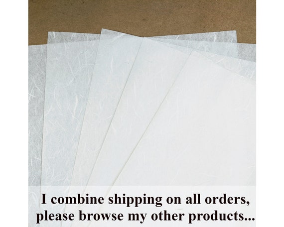 10 Sheets 26 Gsm Plain White Rice Paper or Mulberry Paper - Etsy