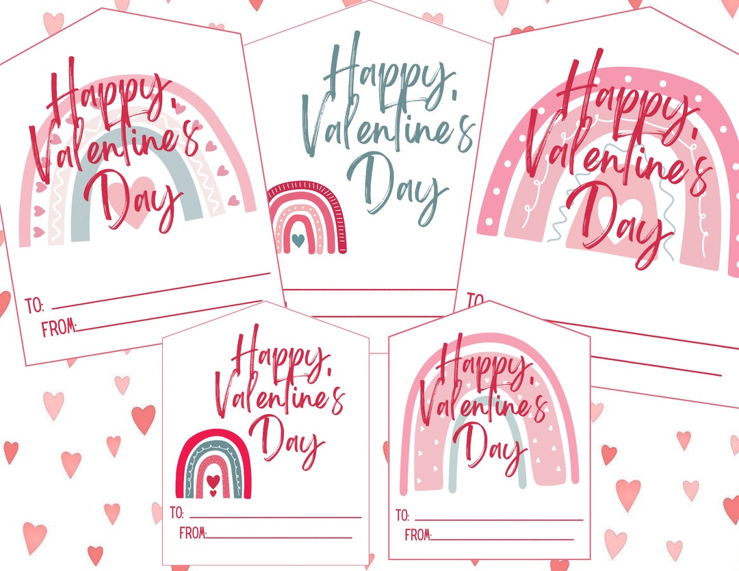 Valentine's Day Gift Tags, Gift Tags for Valentine's Day, Printable ...