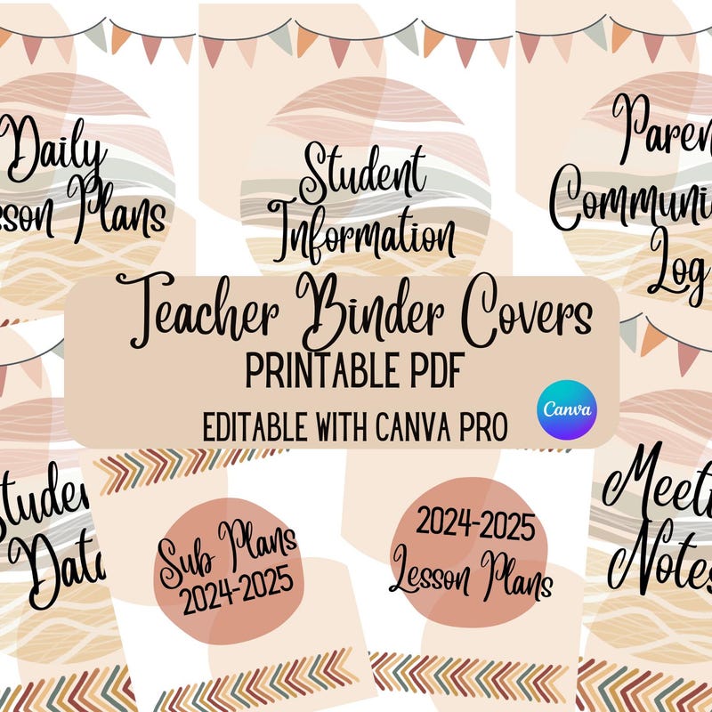Binder Covers Printable - Etsy