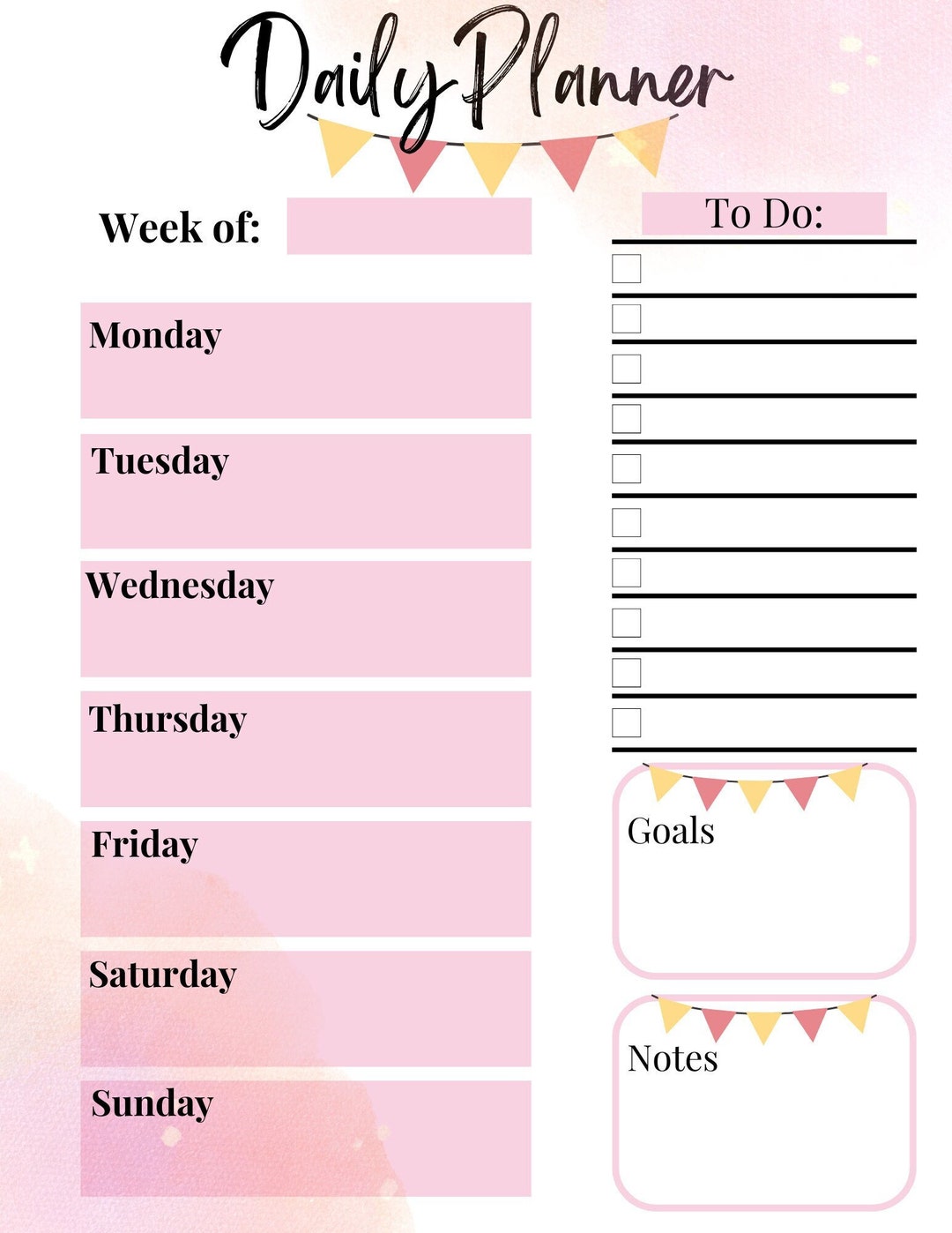 2024 Daily Planner/ Printable Planner/instant Download/meal Planner ...