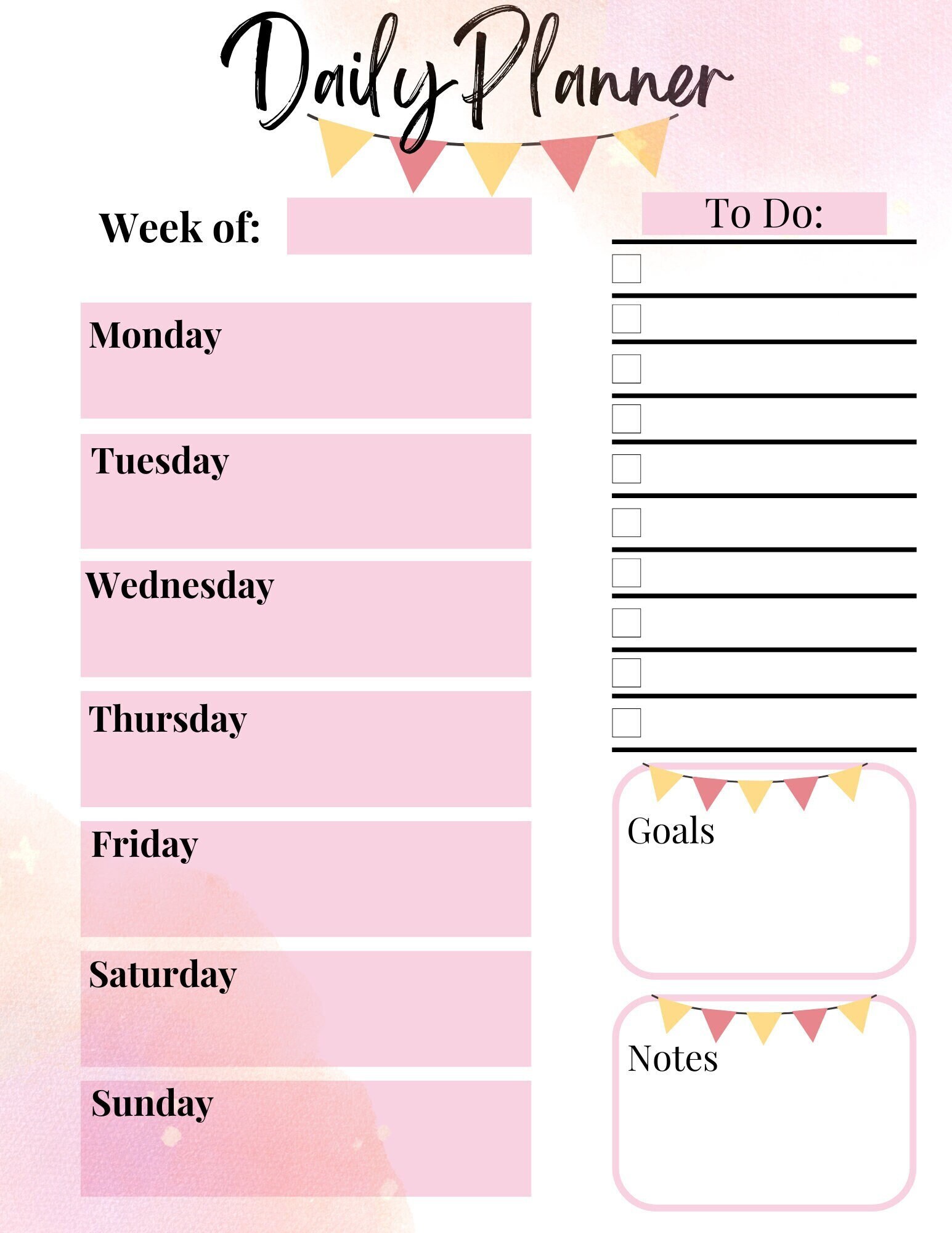 2024 Daily Planner/ Printable Planner/instant Download/meal Planner ...