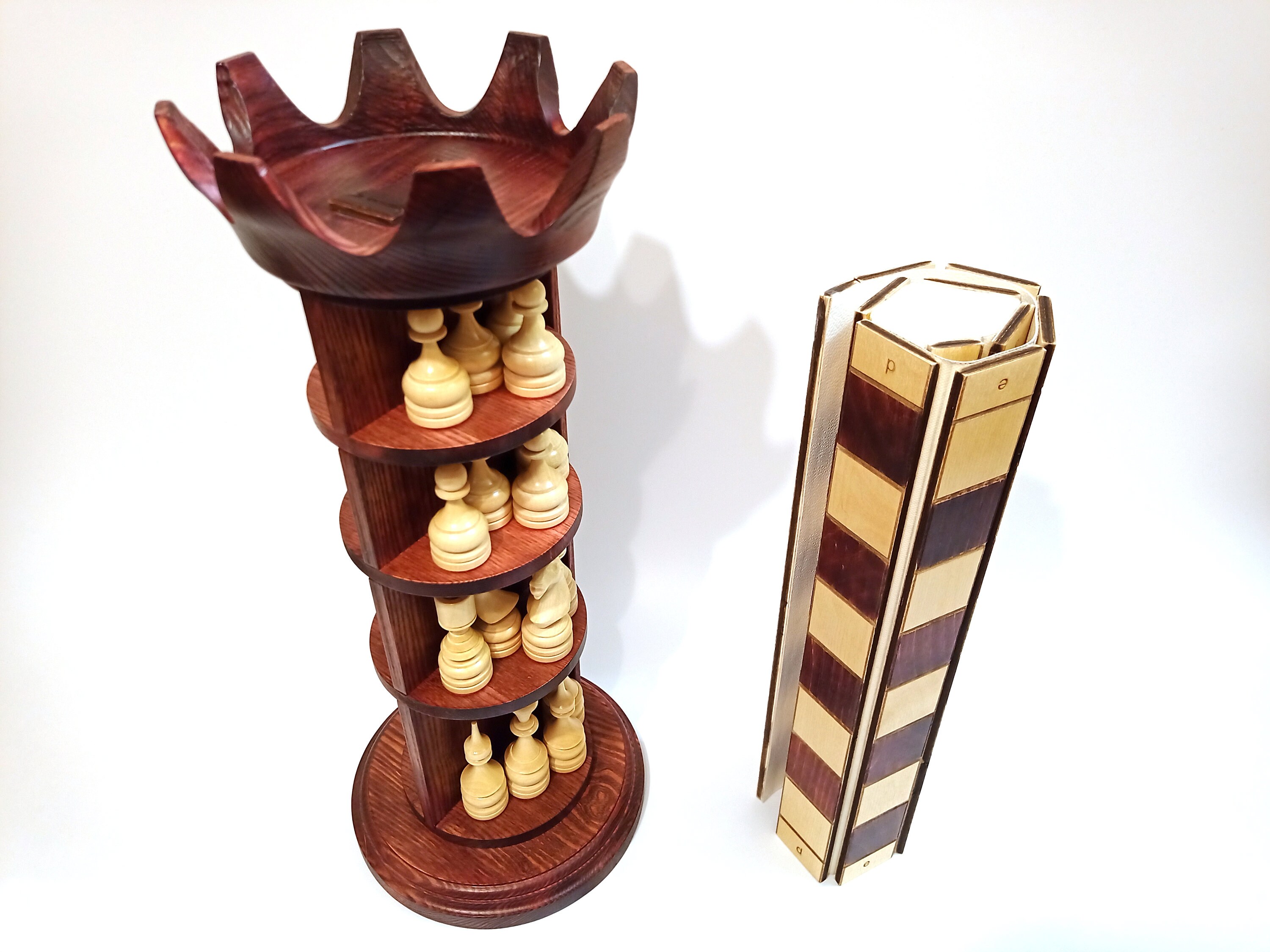 Сhess Queen. Handmade, Wooden Chess Tower. Playfield Size 41 X 41 Cm ...
