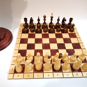Сhess Queen. Handmade, Wooden Chess Tower. Playfield Size 41 X 41 Cm ...