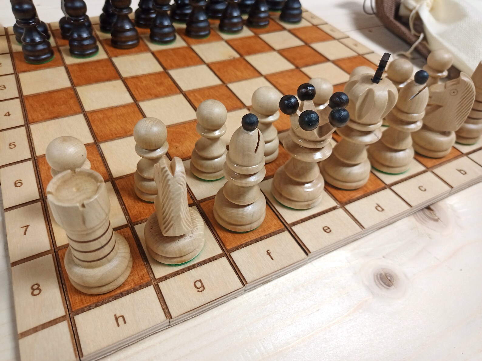 14'' Flexible Chess. Wooden Chess Set for Travel. Can - Etsy