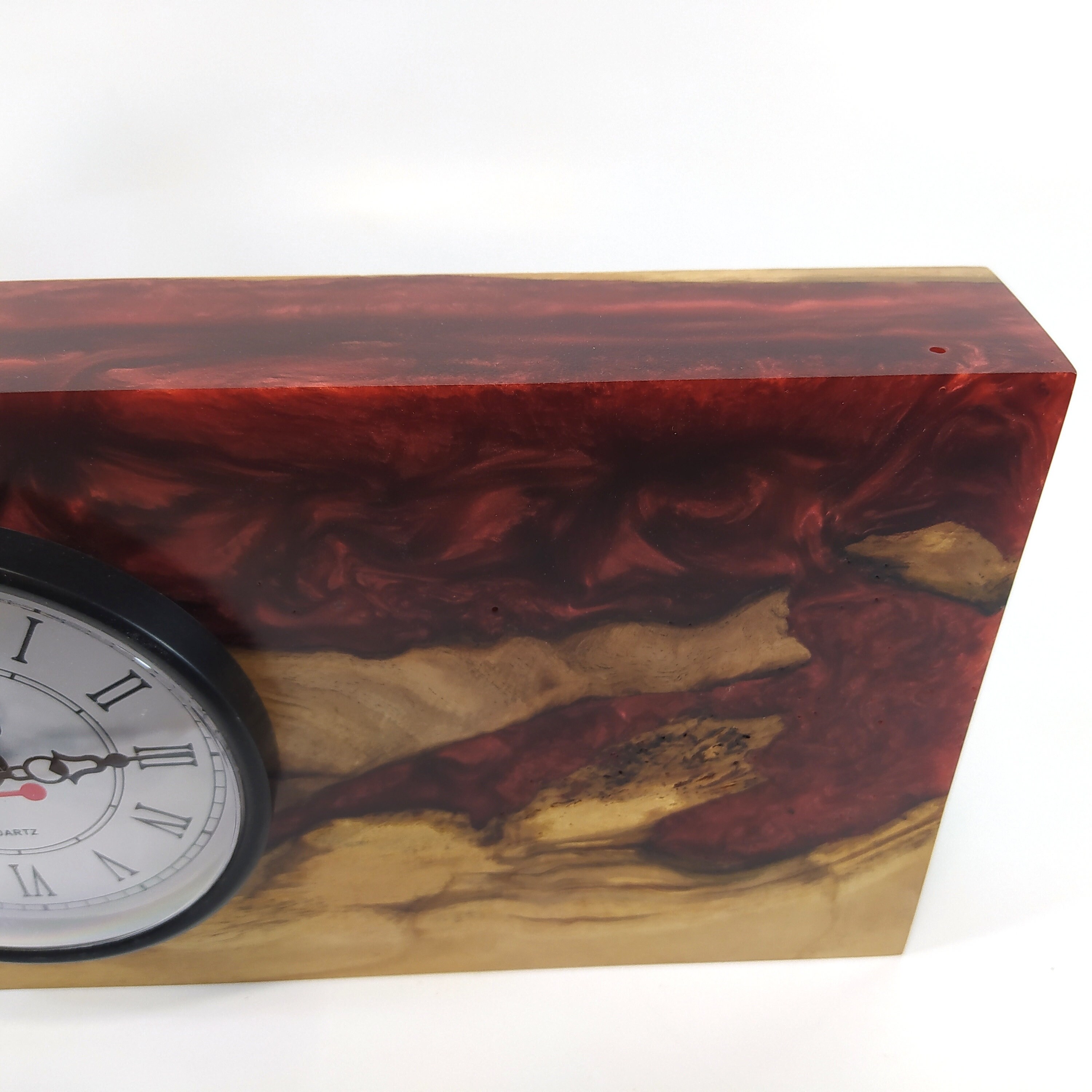 Handmade wooden clock from walnut wood and epoxy resin. Can be | Etsy