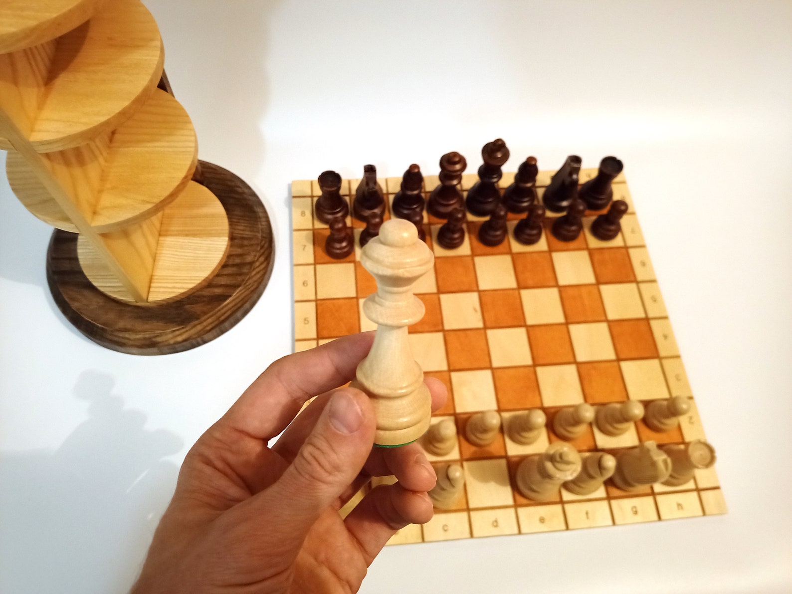 Handmade Wooden Chess Set in the Form of a Rook. Chess Tower. - Etsy