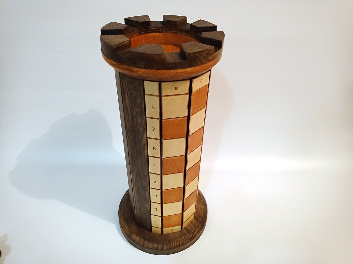 Handmade Wooden Chess Set in the Form of a Rook. Chess Tower. - Etsy