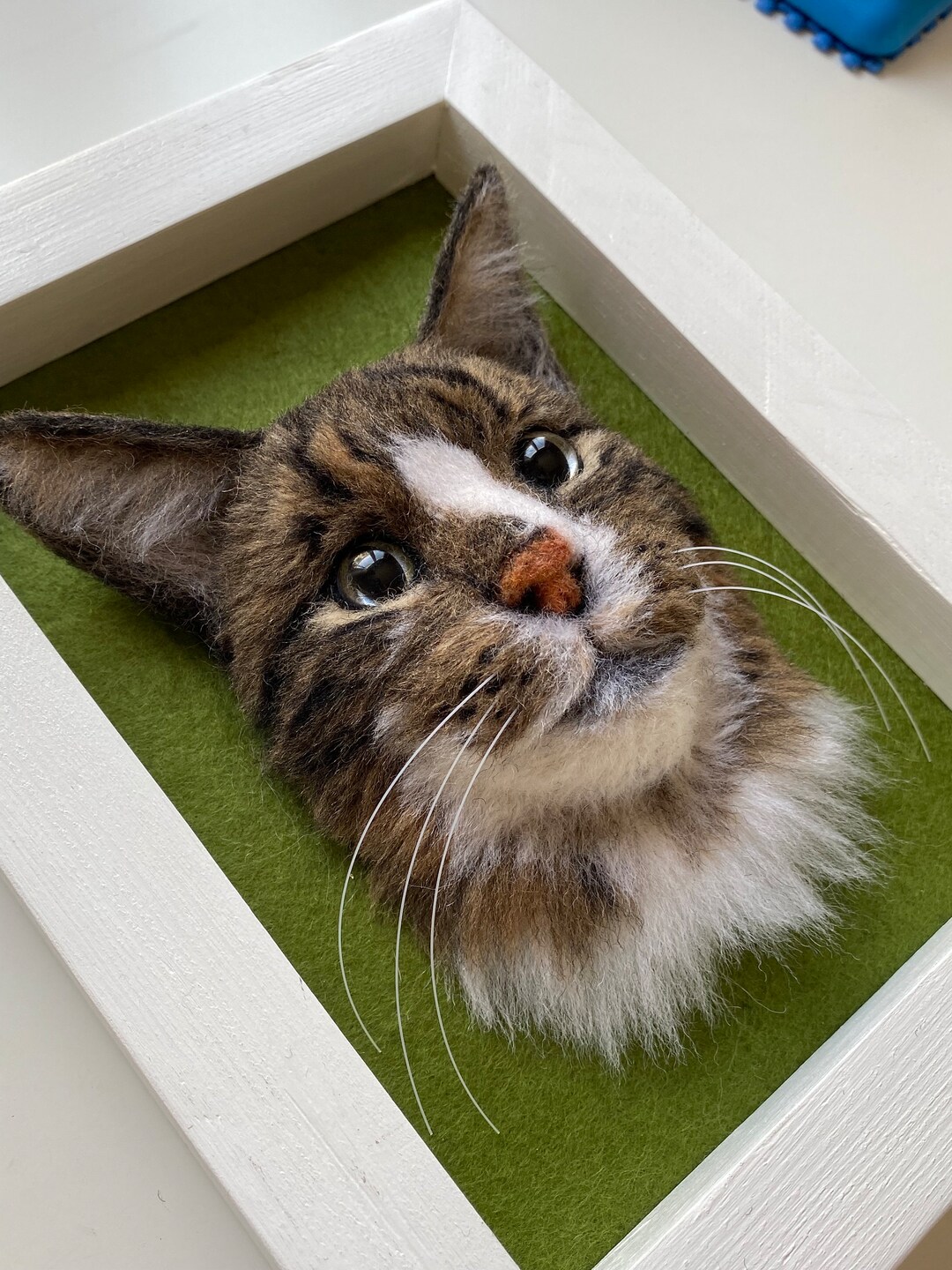 Custom Personalized Cat Portrait, Custom Handmade Gift, 3D Cat in Frame ...