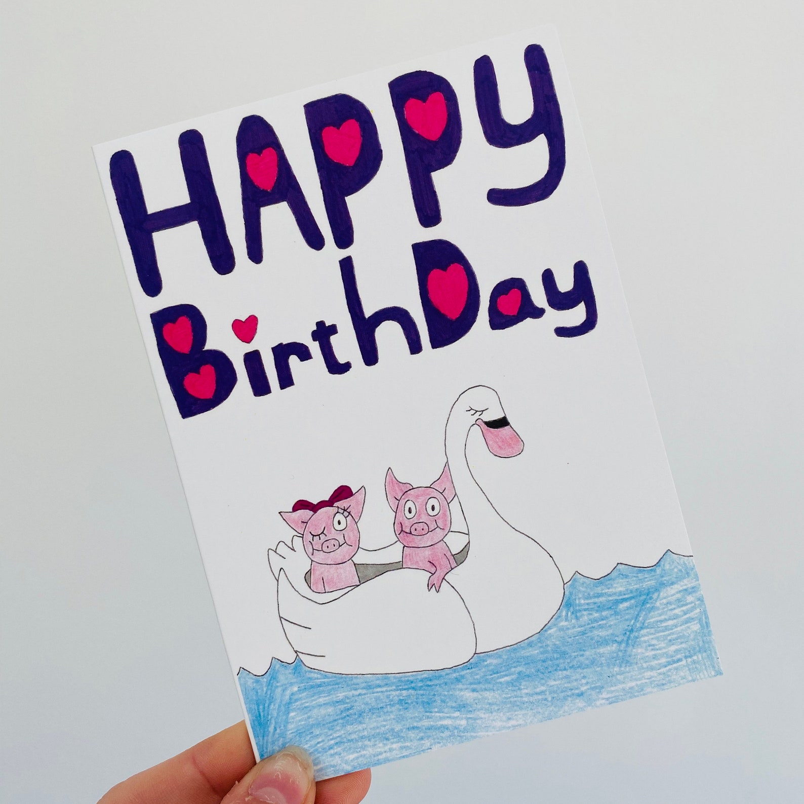 Pig Get Well Soon Card - Etsy