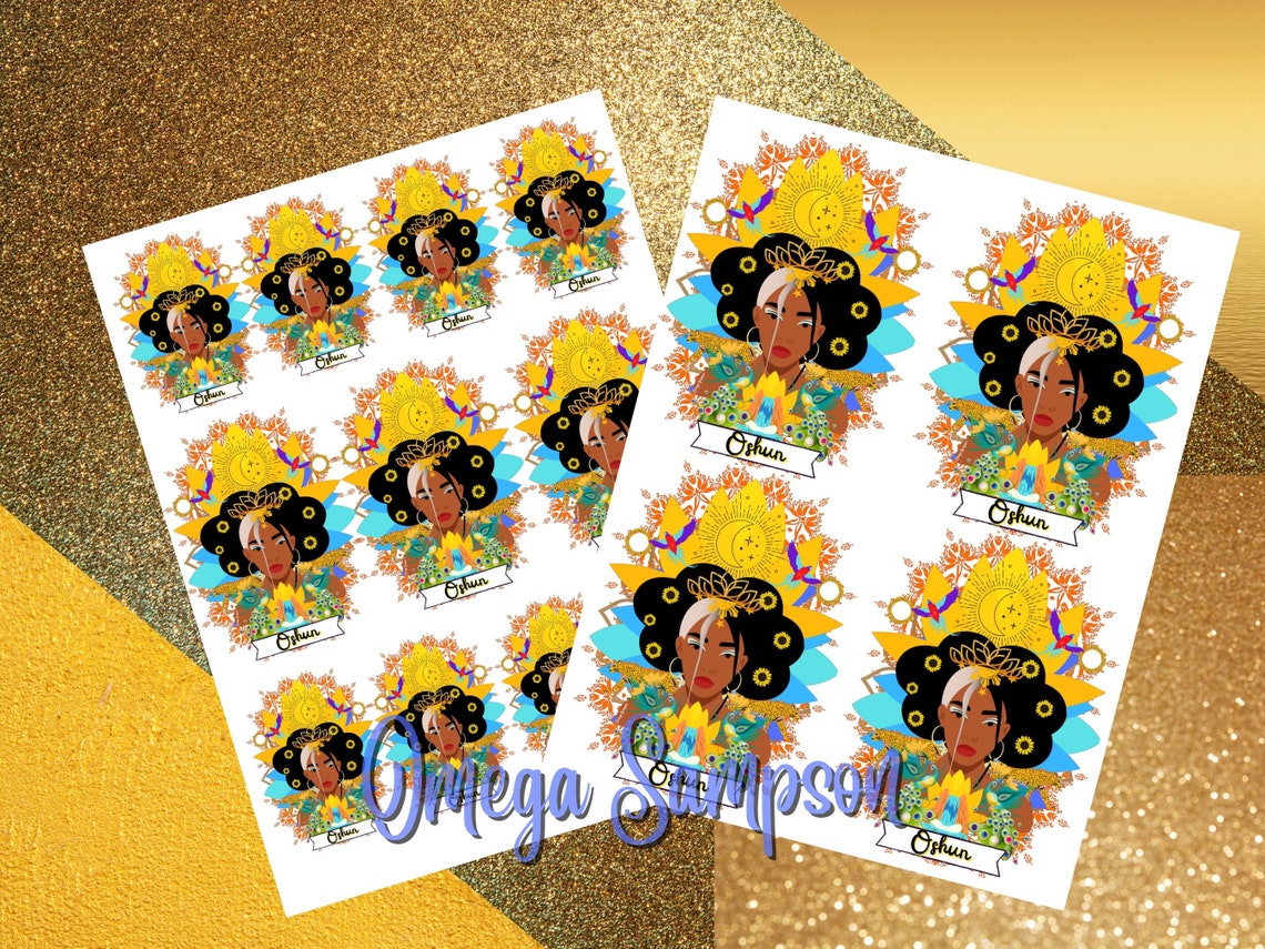 Oshun Printable Digital Downloadable Stickers Scrap Book Junk - Etsy
