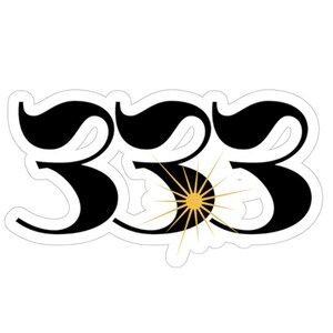 Angel Numbers 333 Transparent Sticker, Die-cut Vinyl, Waterproof, Fade ...