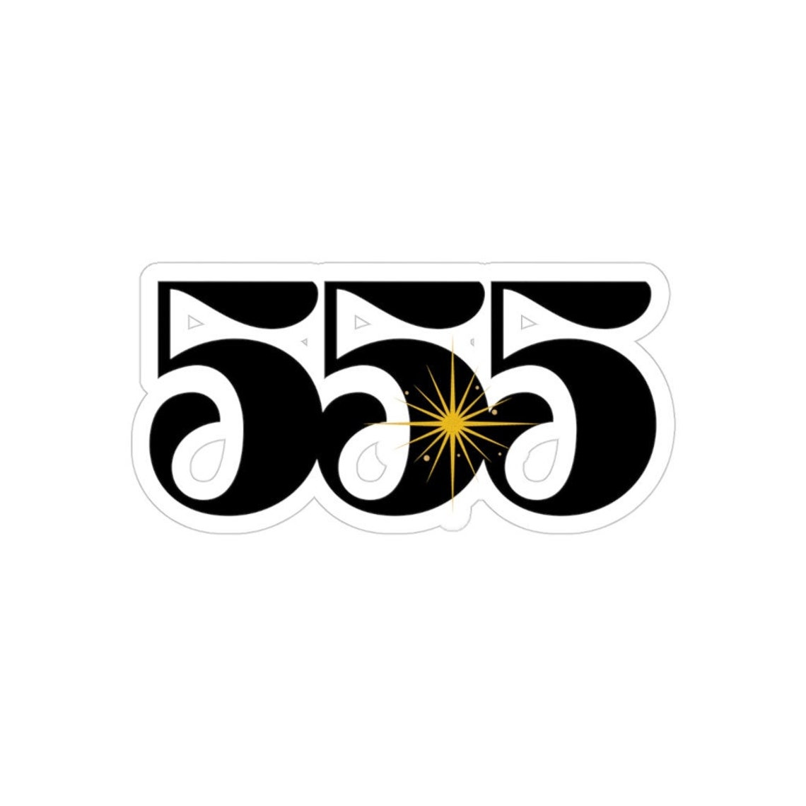 Angel Numbers 555 Transparent Sticker Die-cut Vinyl - Etsy