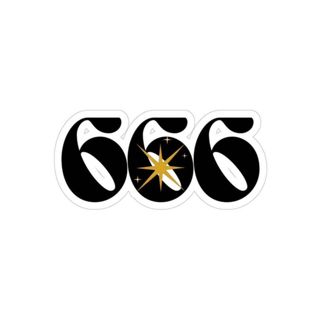 Angel Numbers 666 Transparent Sticker, Die-cut Vinyl, Waterproof, Fade ...