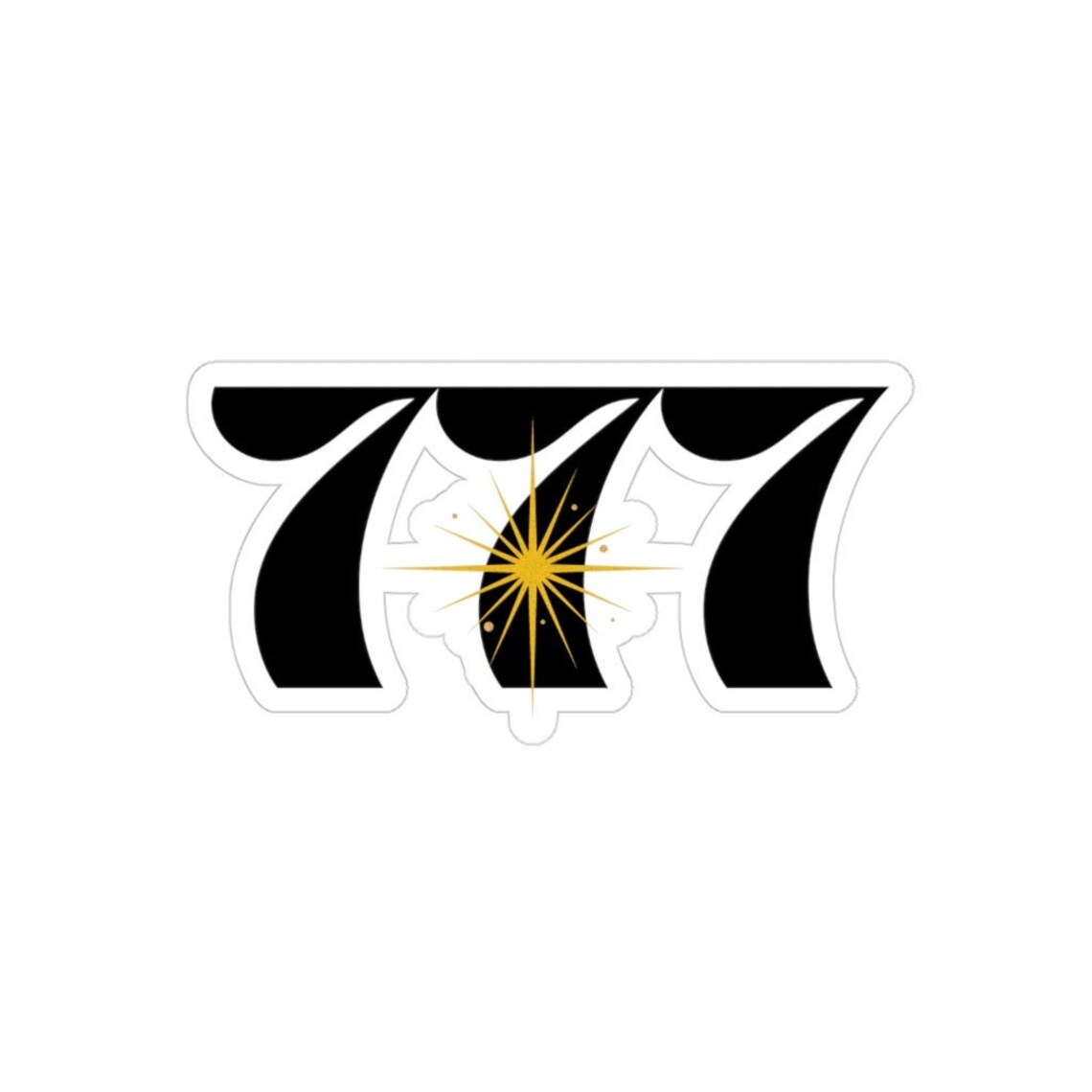 Angel Numbers 777 Transparent Sticker, Die-cut Vinyl, Waterproof, Fade ...
