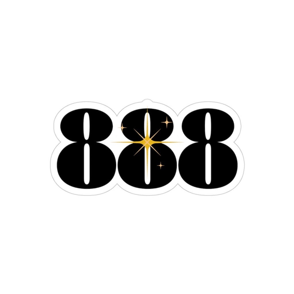 Angel Numbers 888transparent Sticker Die-cut Vinyl - Etsy