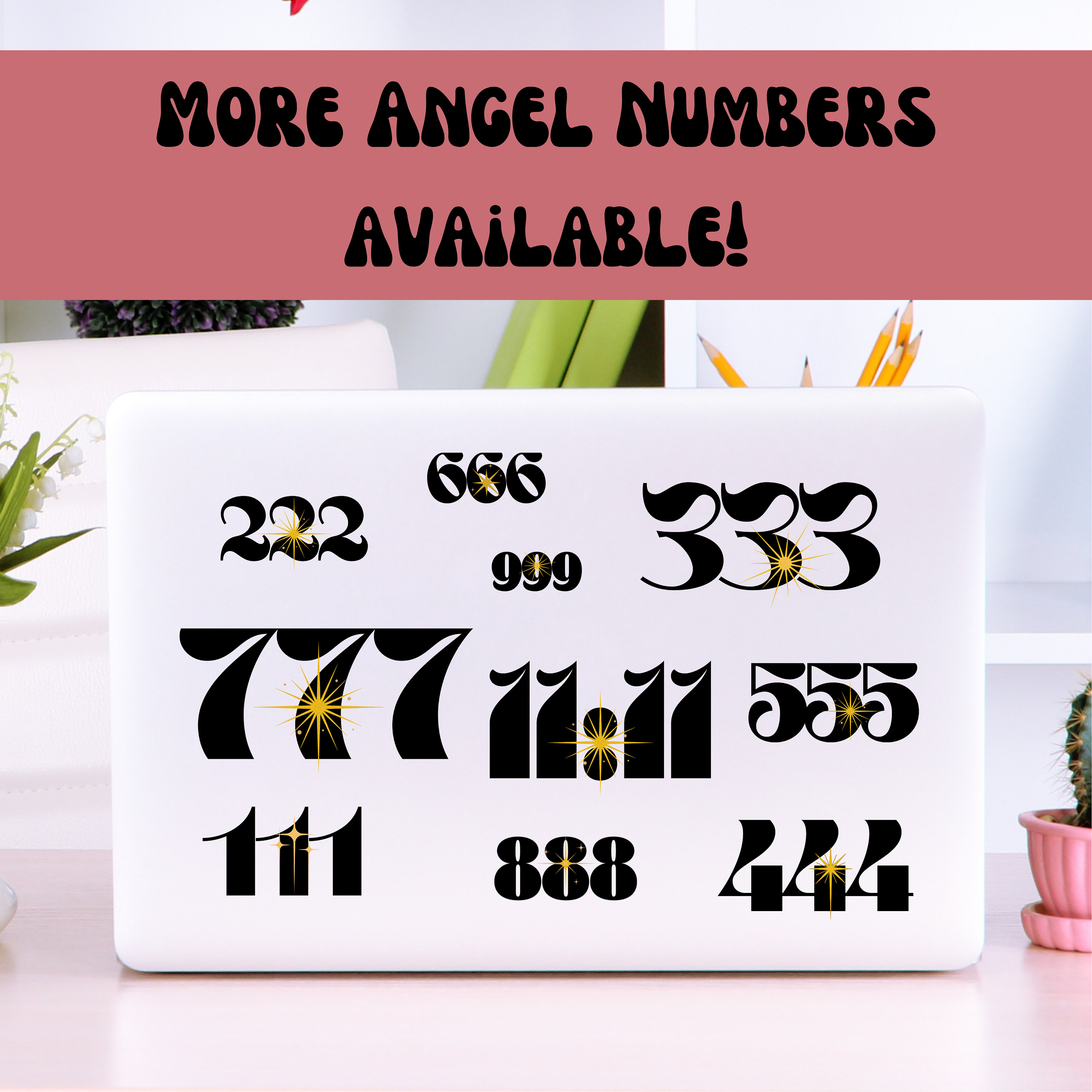 Angel Numbers 333 Transparent Sticker, Die-cut Vinyl, Waterproof, Fade ...