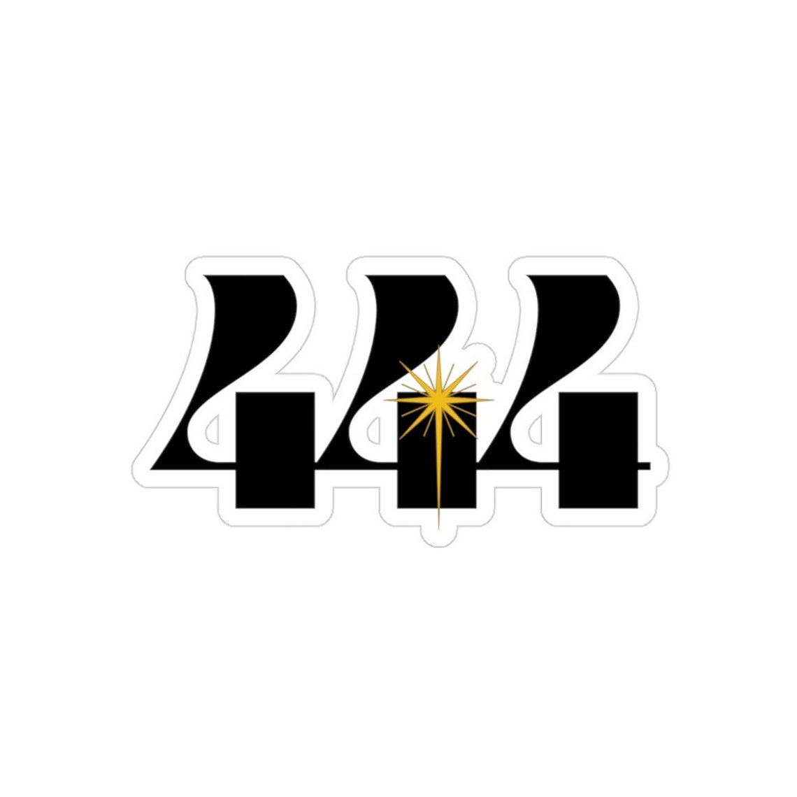 Angel Numbers 444 Transparent Sticker, Die-cut Vinyl, Waterproof, Fade ...