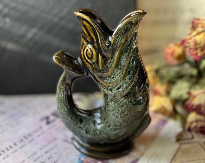 Fosters of Cornwall Vintage Fish Gluggle Jug / Fish Glug Jug / Water ...