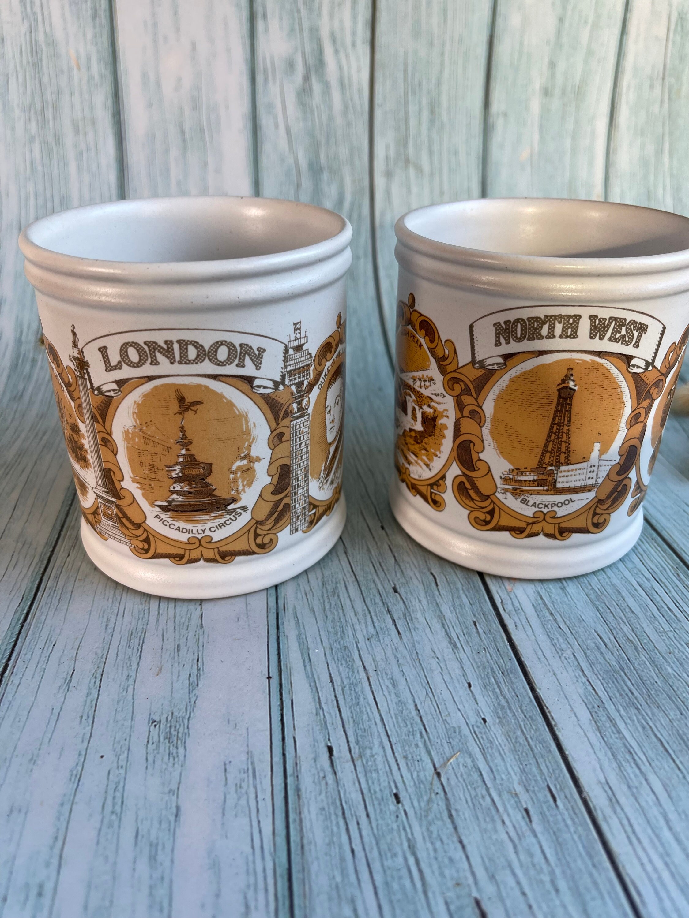 Denby Great British Landmarks Mugs - London and North West - Etsy