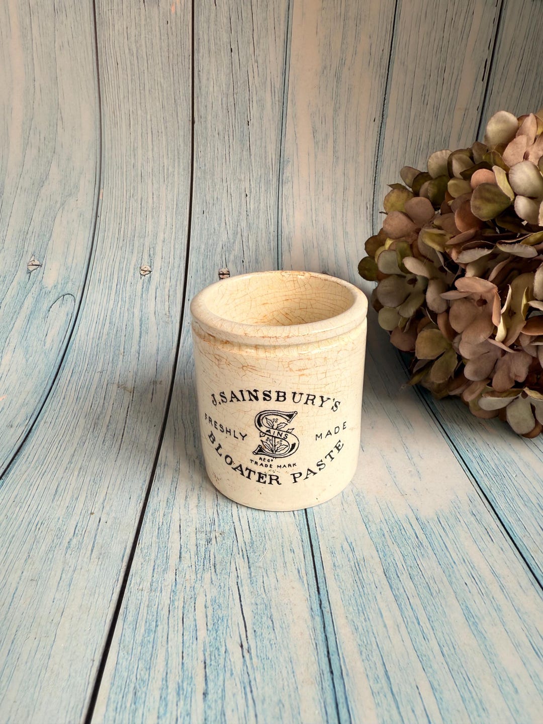 Antique J Sainsburys Ironstone Bloater Paste Pot / Collectible ...