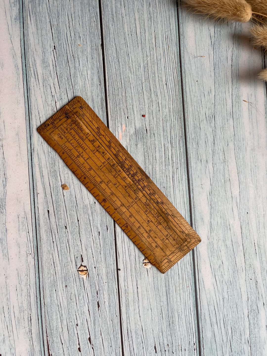 Rare Vintage Boxwood Gunter's Scale Chord Rule by Philip and Tacey ...