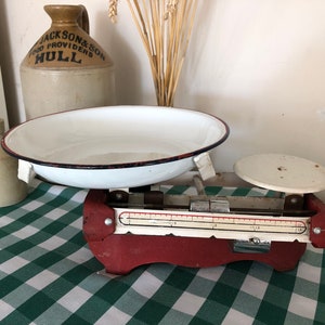 Mid-century Beam Balance Kitchen Weighing Scales With Enamel Dish - Etsy