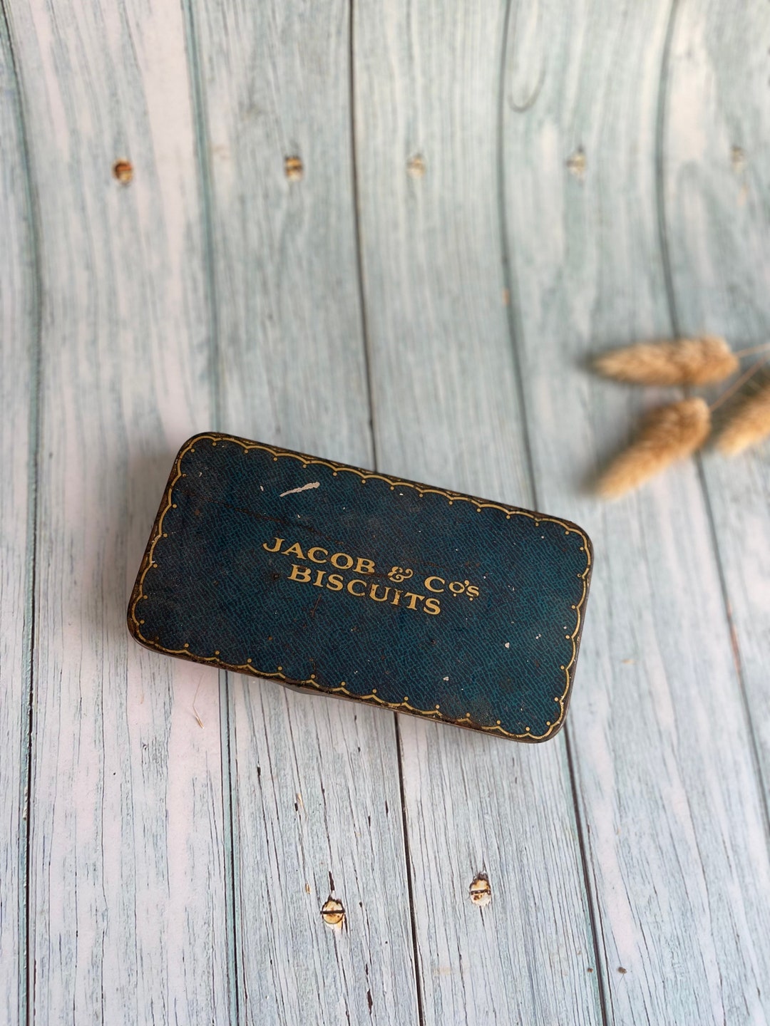 Vintage Collectible Jacob & Co's Biscuit Tin With Hinged Lid - Etsy
