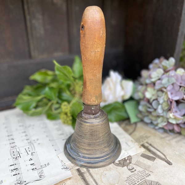 Antique Hand School Bell - Etsy