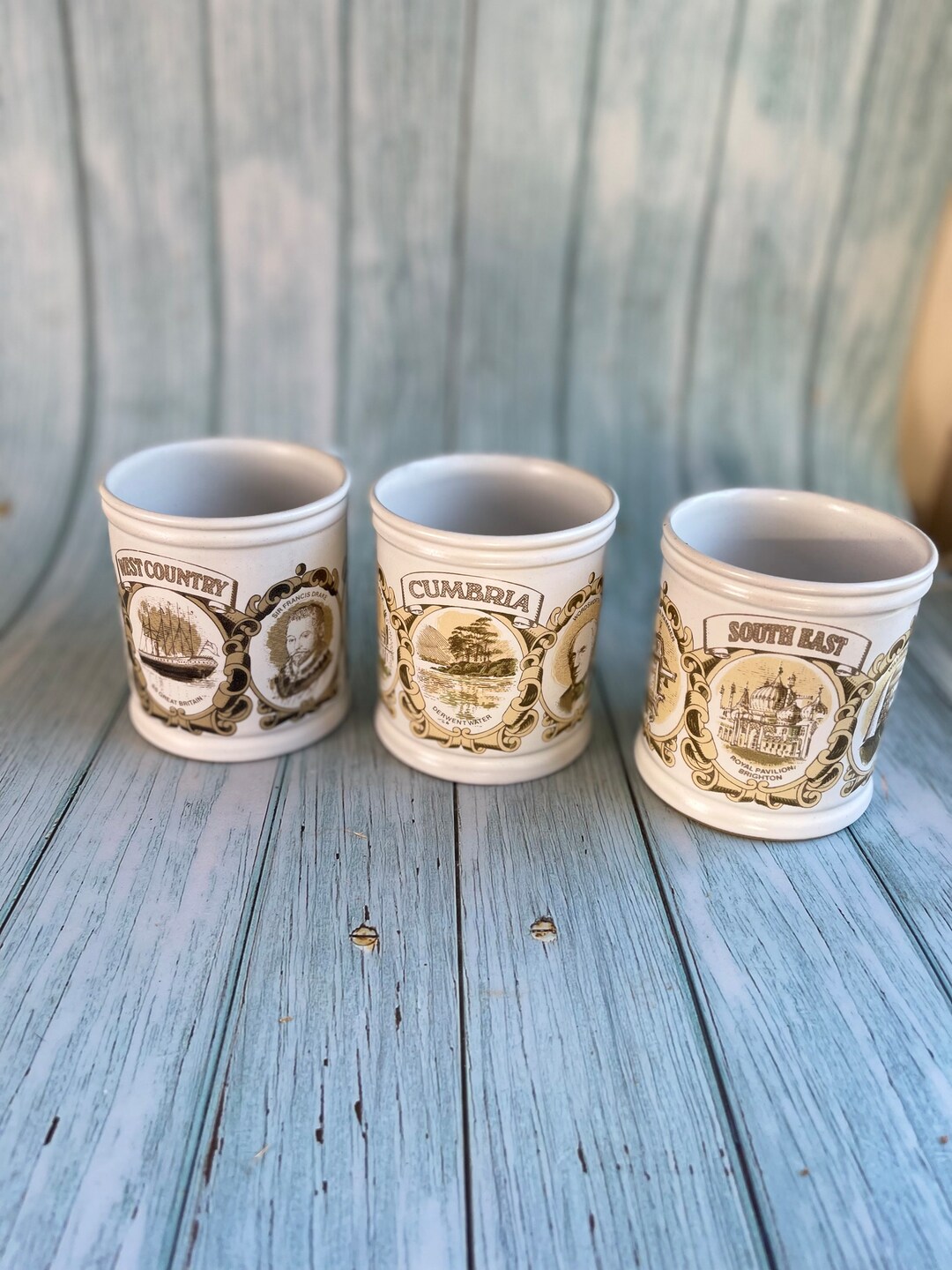 Denby Great British Landmarks Mugs - Cumbria, South East and West ...