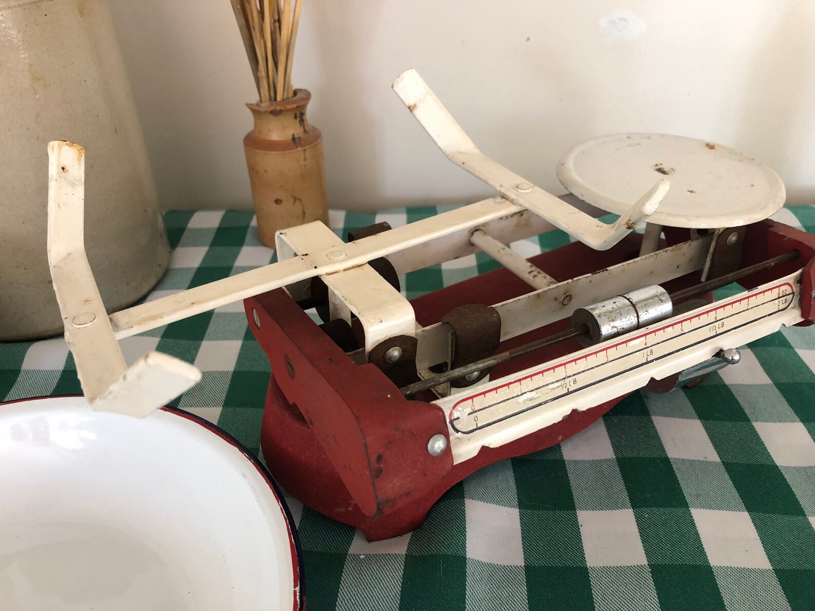 Mid-century Beam Balance Kitchen Weighing Scales With Enamel - Etsy