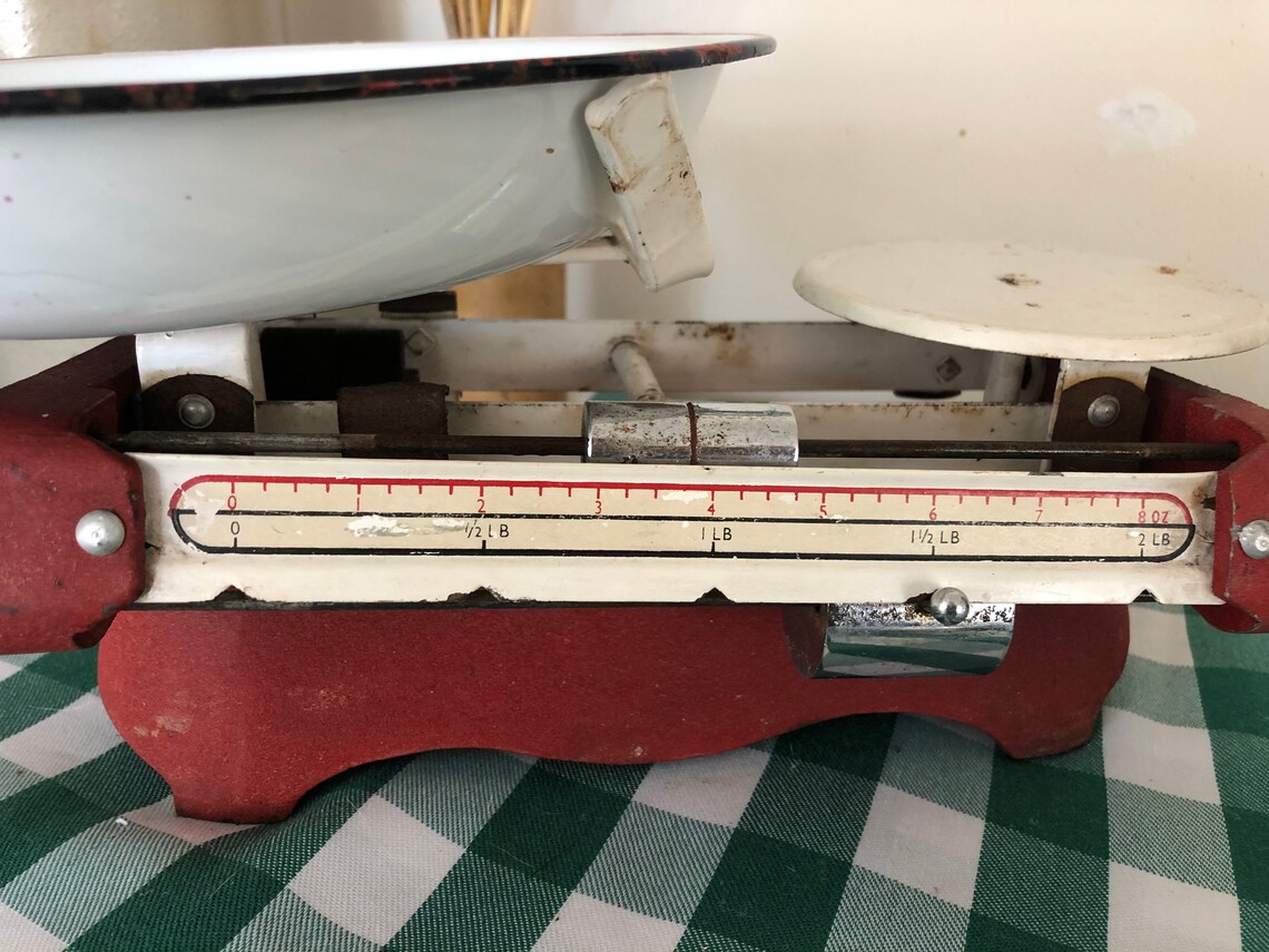 Mid-century Beam Balance Kitchen Weighing Scales With Enamel - Etsy