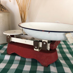 Mid-century Beam Balance Kitchen Weighing Scales With Enamel Dish - Etsy