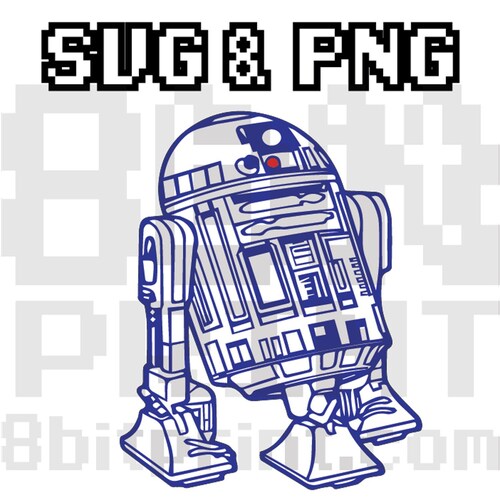 R2D2 SVG and PNG - Etsy